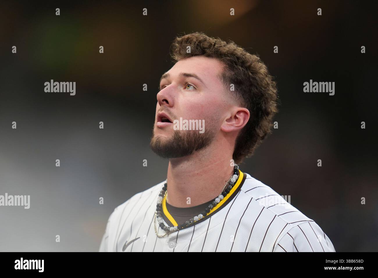 San Diego Padres center fielder Jackson Merrill during the fourth ...