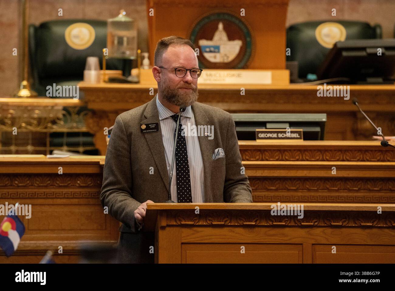 Colorado Rep. Matt Soper, R-Delta, speaks at the state Capitol on ...
