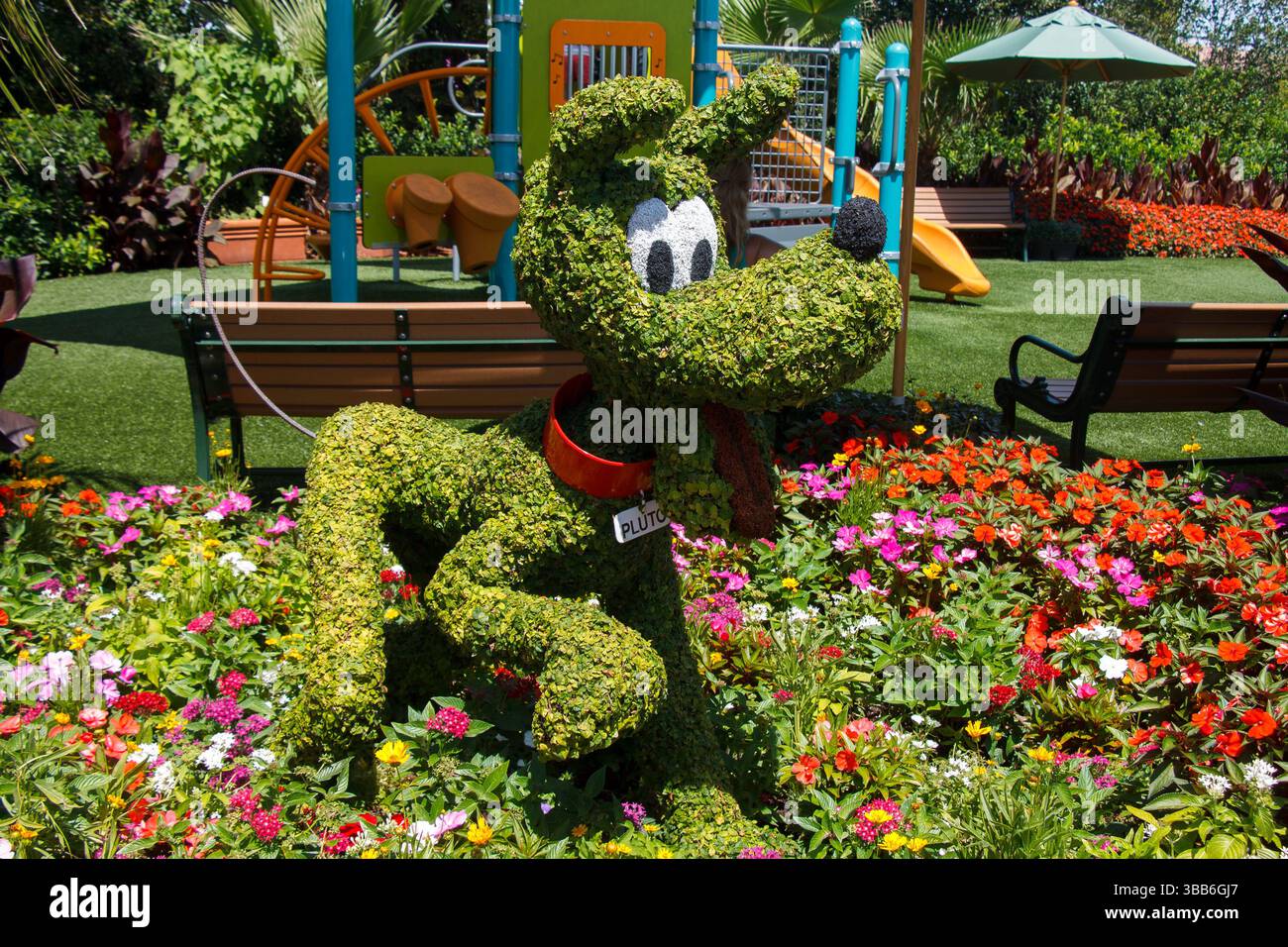 The Pluto cartoon character at the flower and garden topiary festival ...