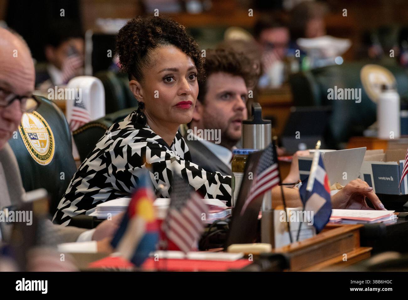 Colorado Rep. Jamie Jackson, D-Arapahoe County, casts her vote at the ...