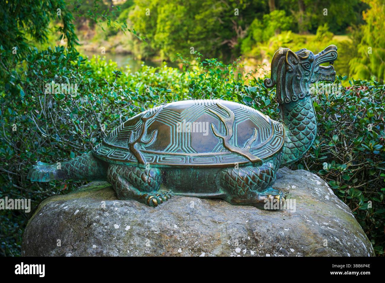 Turtle statue in the Chinese Scholars' Garden, Hamilton Gardens ...