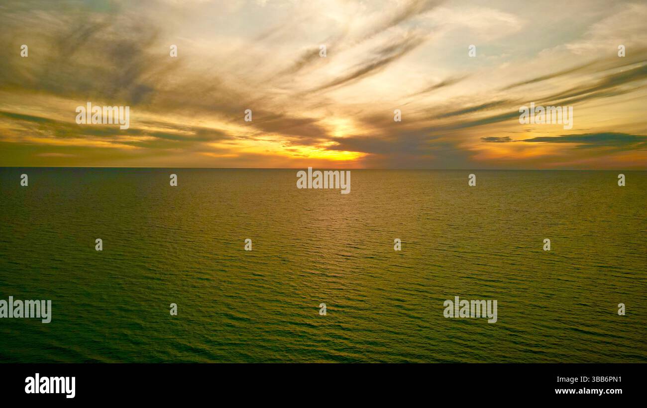 Aerial Views of Point Farms Provincial Park at Sunset Stock Photo - Alamy