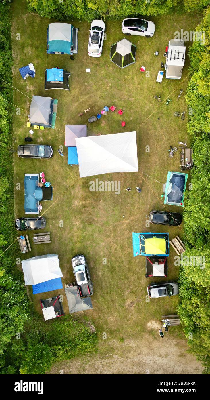 Aerial Views of Point Farms Provincial Park at Sunset Stock Photo - Alamy