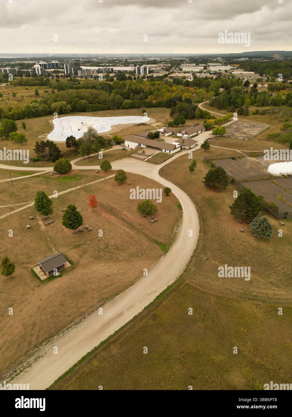 Aerial Views of Bronte Park: Trails, Forest & Scenic Surroundings Stock ...