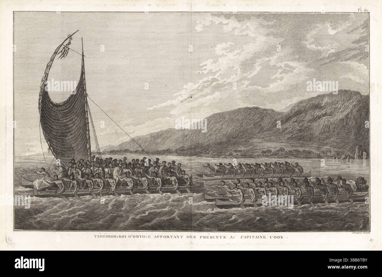 Chief Tereoboo (King Kalani’opu’u) of Hawaii bringing gifts to Captain ...