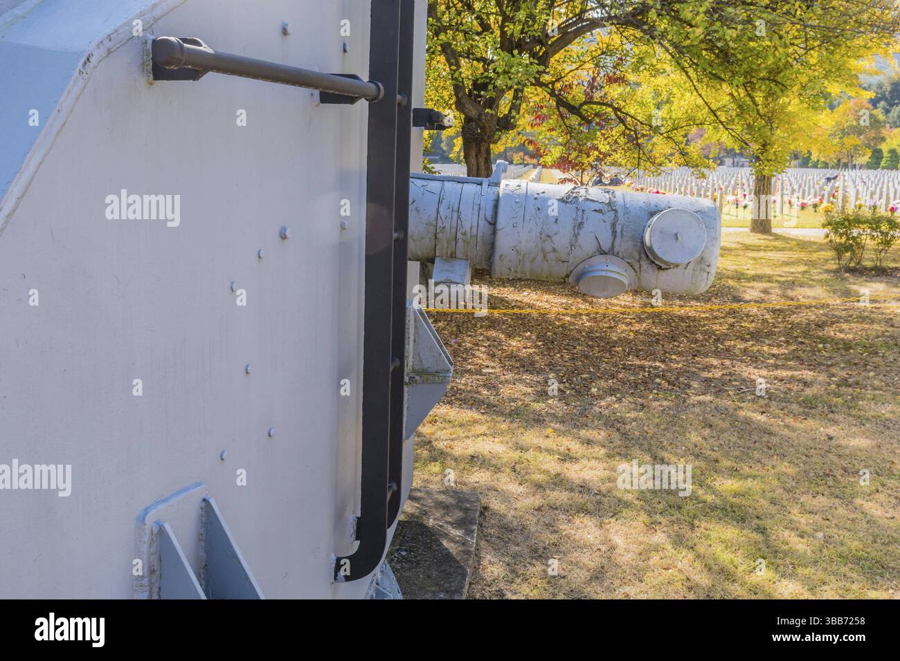 Daejeon, South Korea. October 27, 2019: Range finder on side of ...