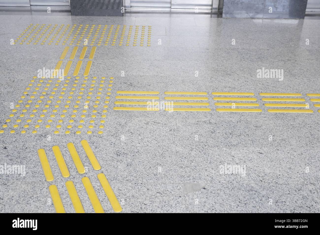 Pathway guide for the visually impaired Stock Photo - Alamy