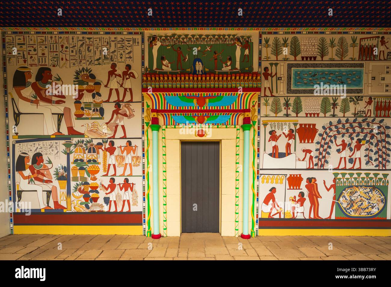 Mural at the Ancient Egyptian Garden, Hamilton Gardens, Hamilton, North ...