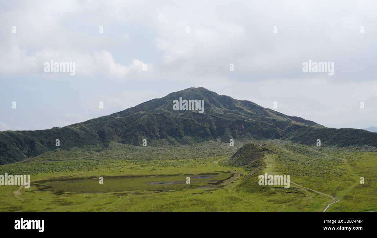 Mount Aso – Active Volcano and Scenic Landmark in Kumamoto, Japan Stock ...