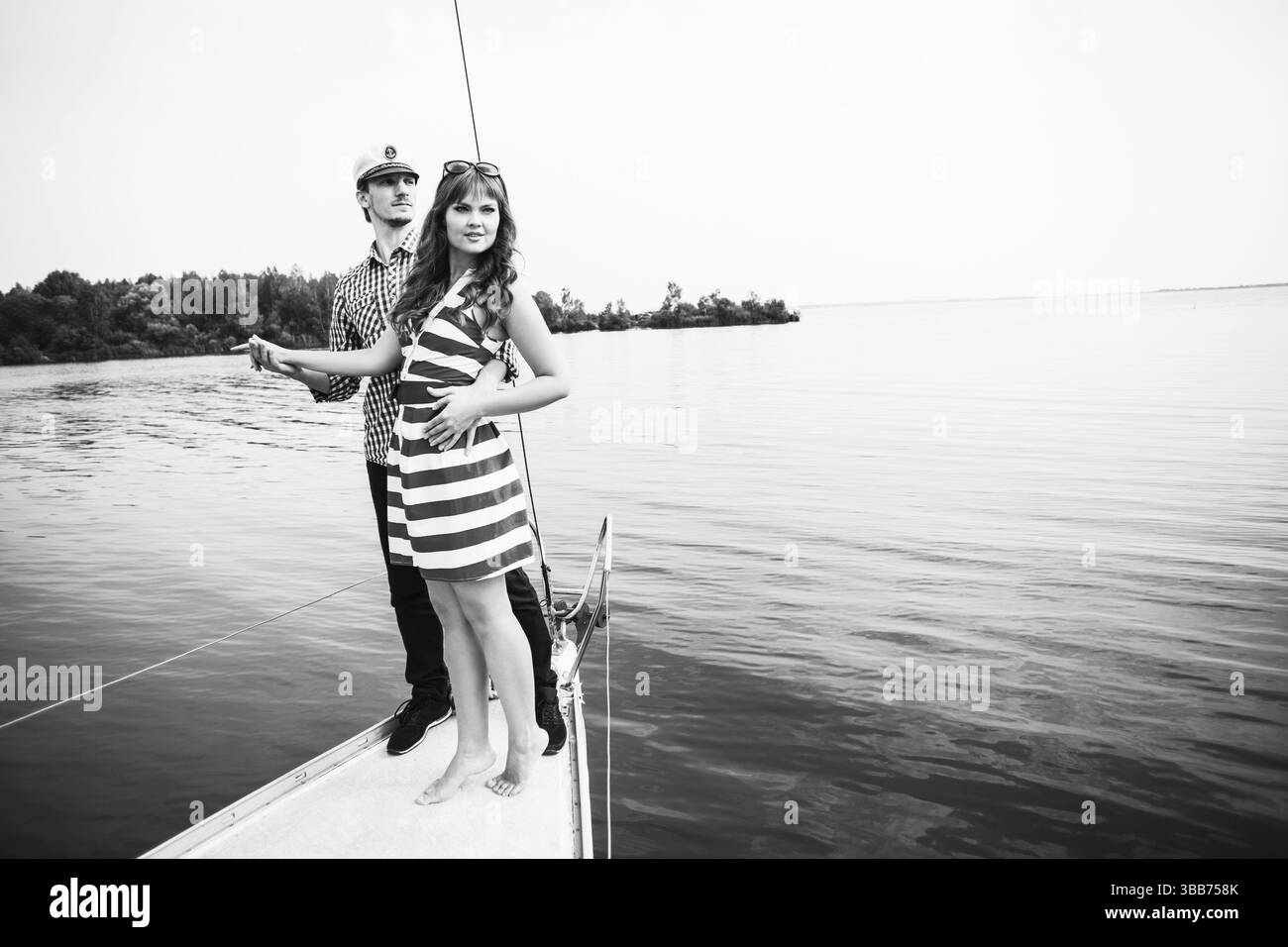 Romantic boating Black and White Stock Photos & Images - Alamy