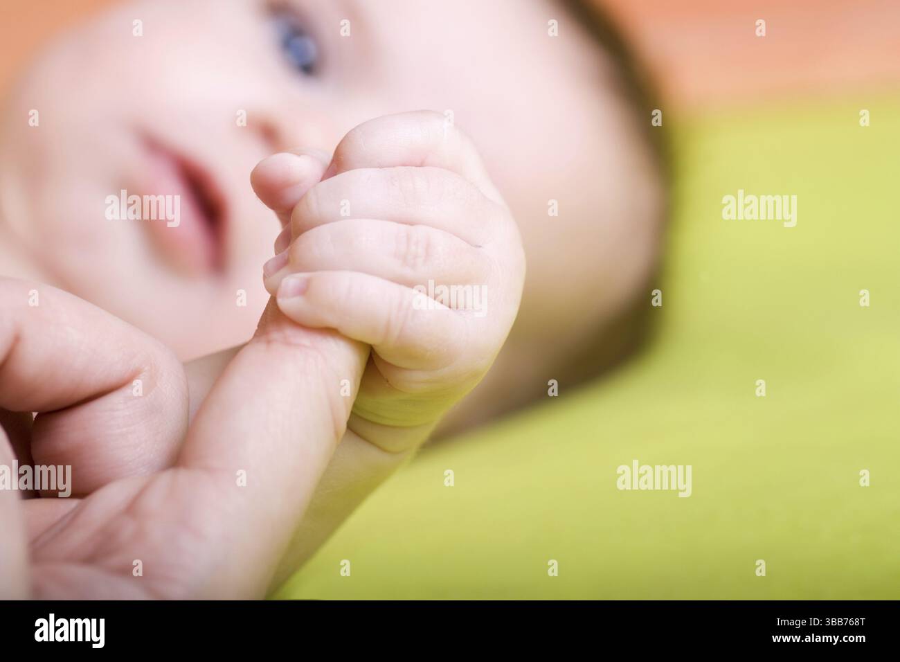 A 3 month old baby Alissa in front of nursery Stock Photo - Alamy
