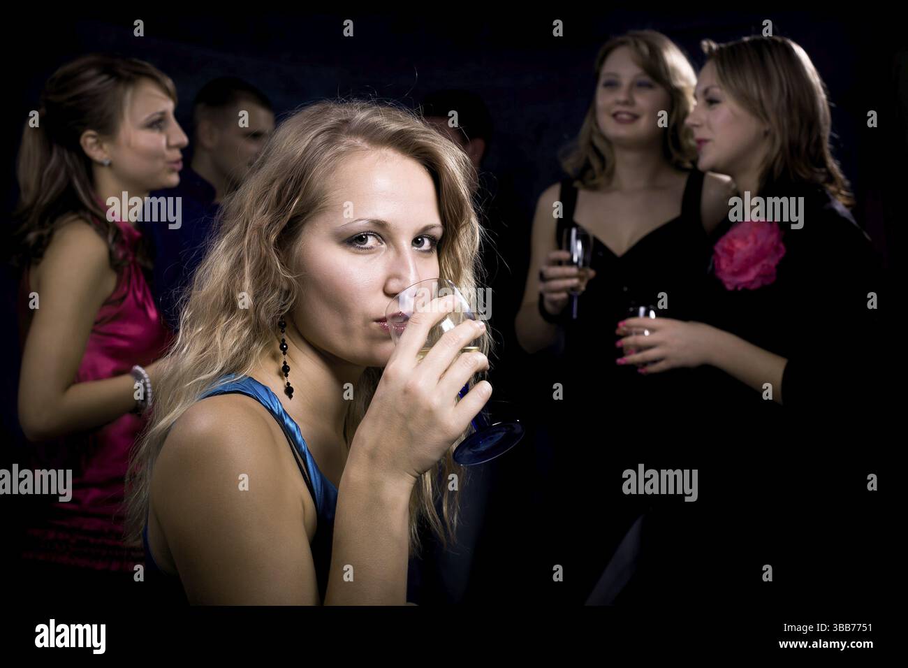 Birthday party with many young people Stock Photo - Alamy