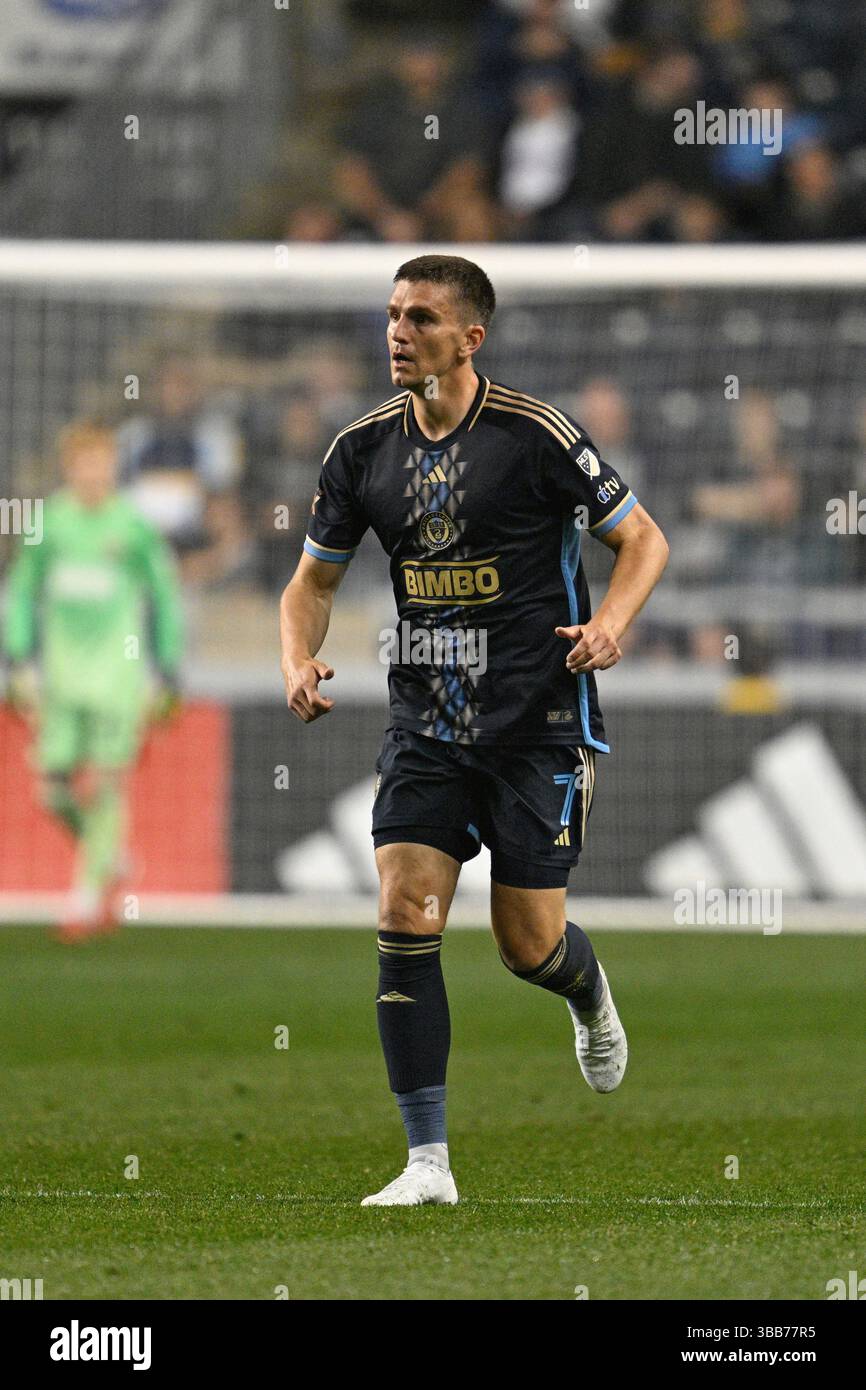 CHESTER, PA - MAY 14: Philadelphia Union forward Mikael Uhre #7 looks ...