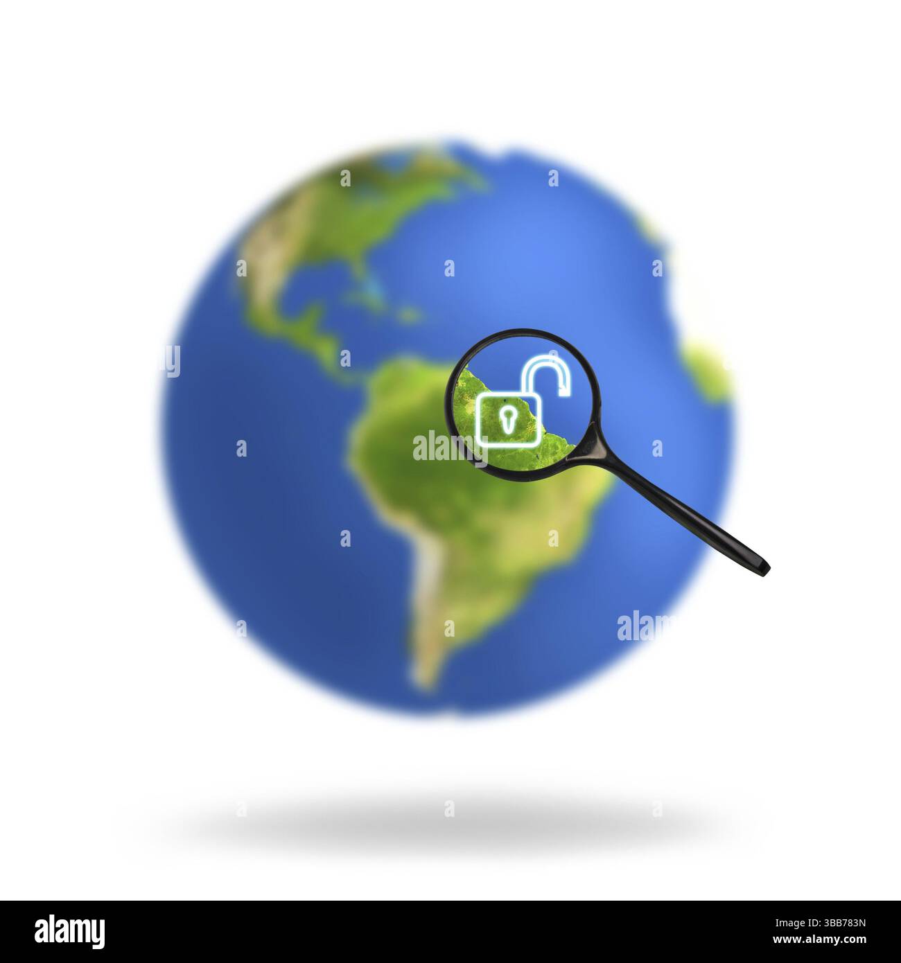 Colorful earth with magnifying glass. Elements of this image furnished ...