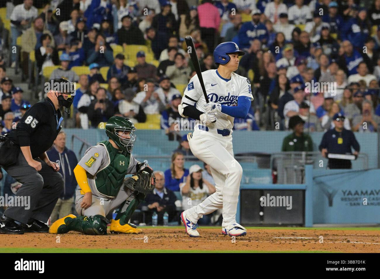 Los Angeles Dodgers' Shohei Ohtani, Oakland Athletics catcher Shea ...