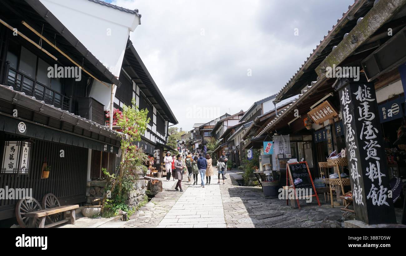Cherry Blossoms at Magome-juku on the Nakasendo Trail, Gifu, Japan ...