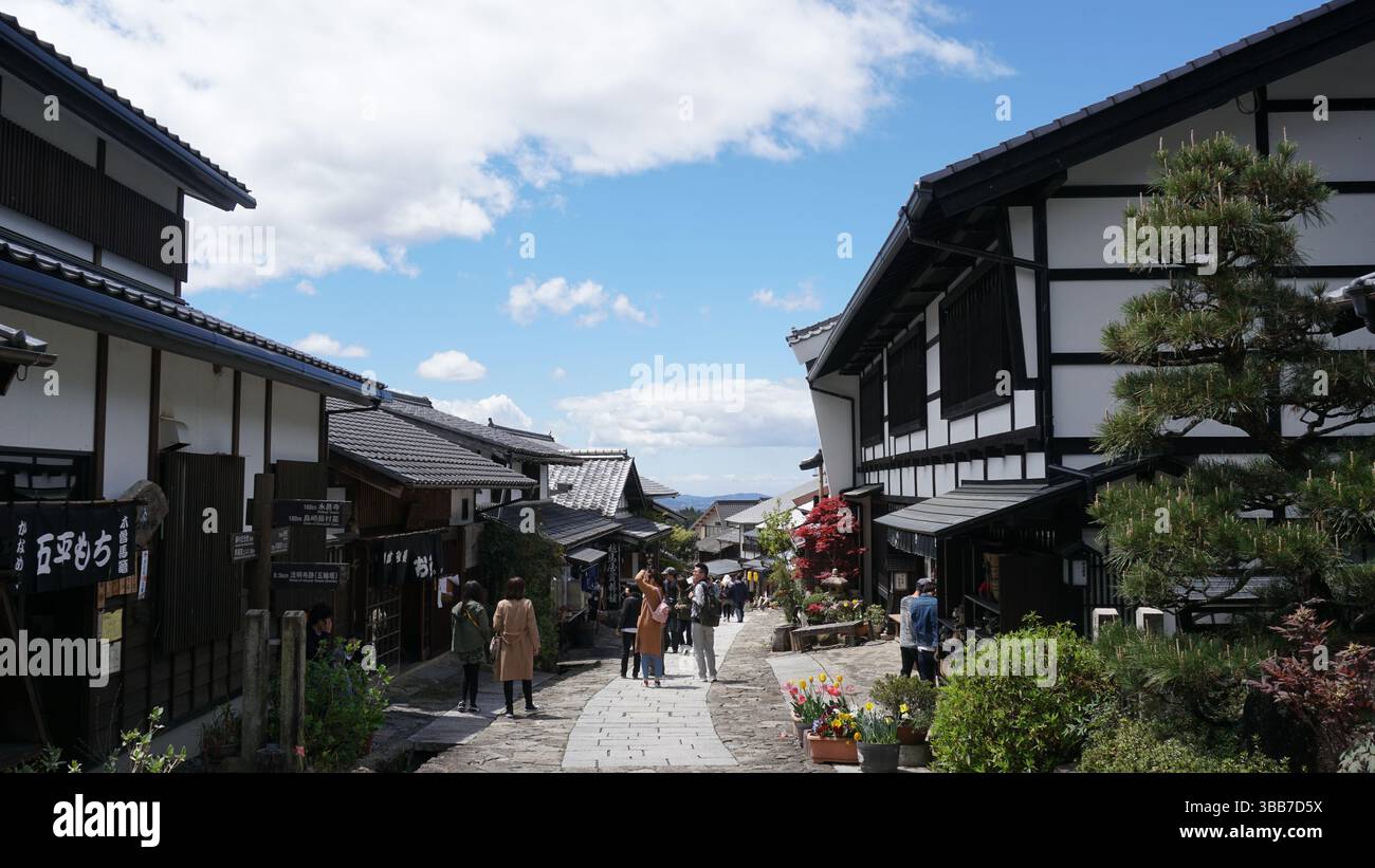 Cherry Blossoms at Magome-juku on the Nakasendo Trail, Gifu, Japan ...