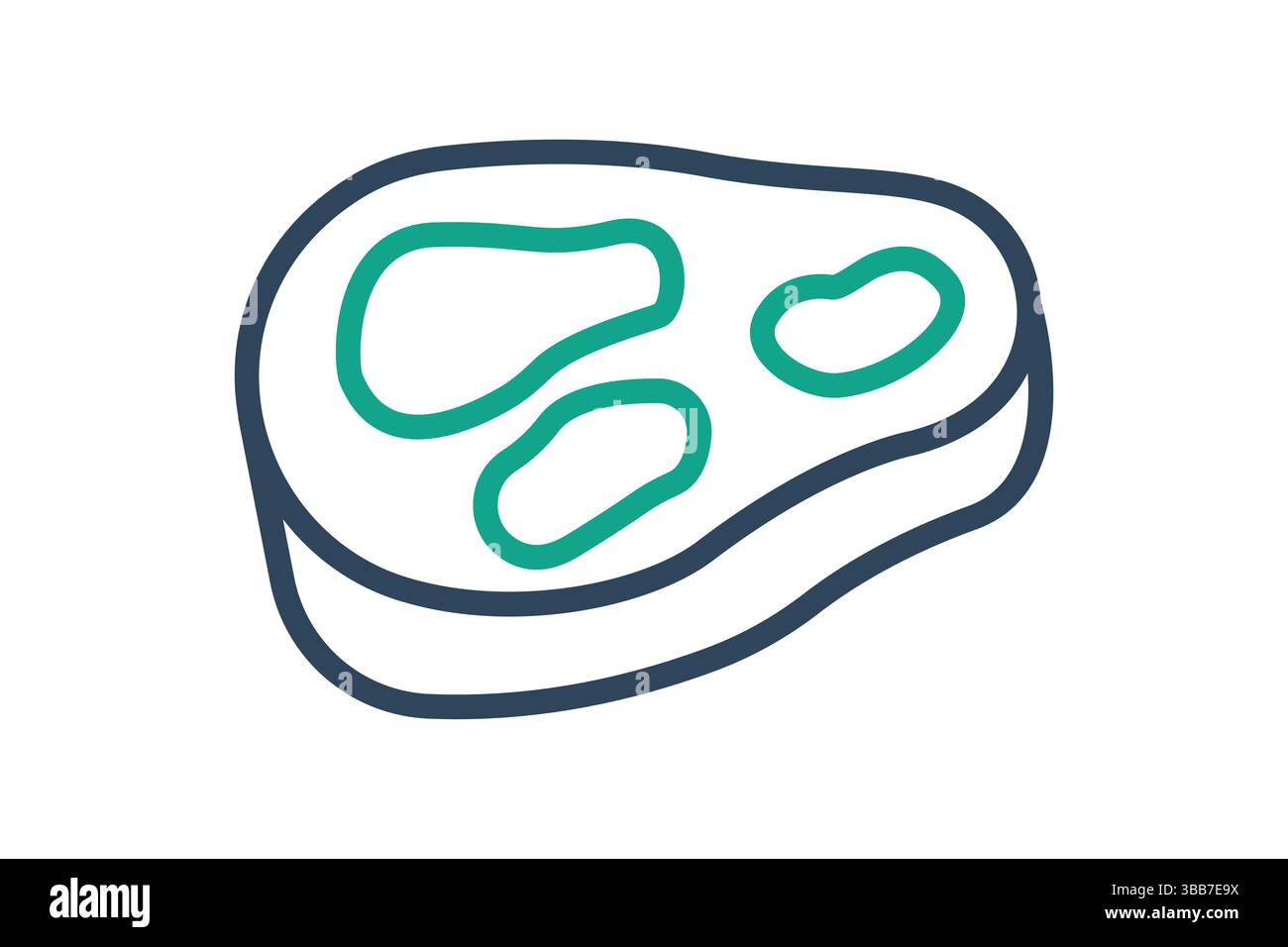 Beef icon. line icon style. icon related to meat. food elements vector ...