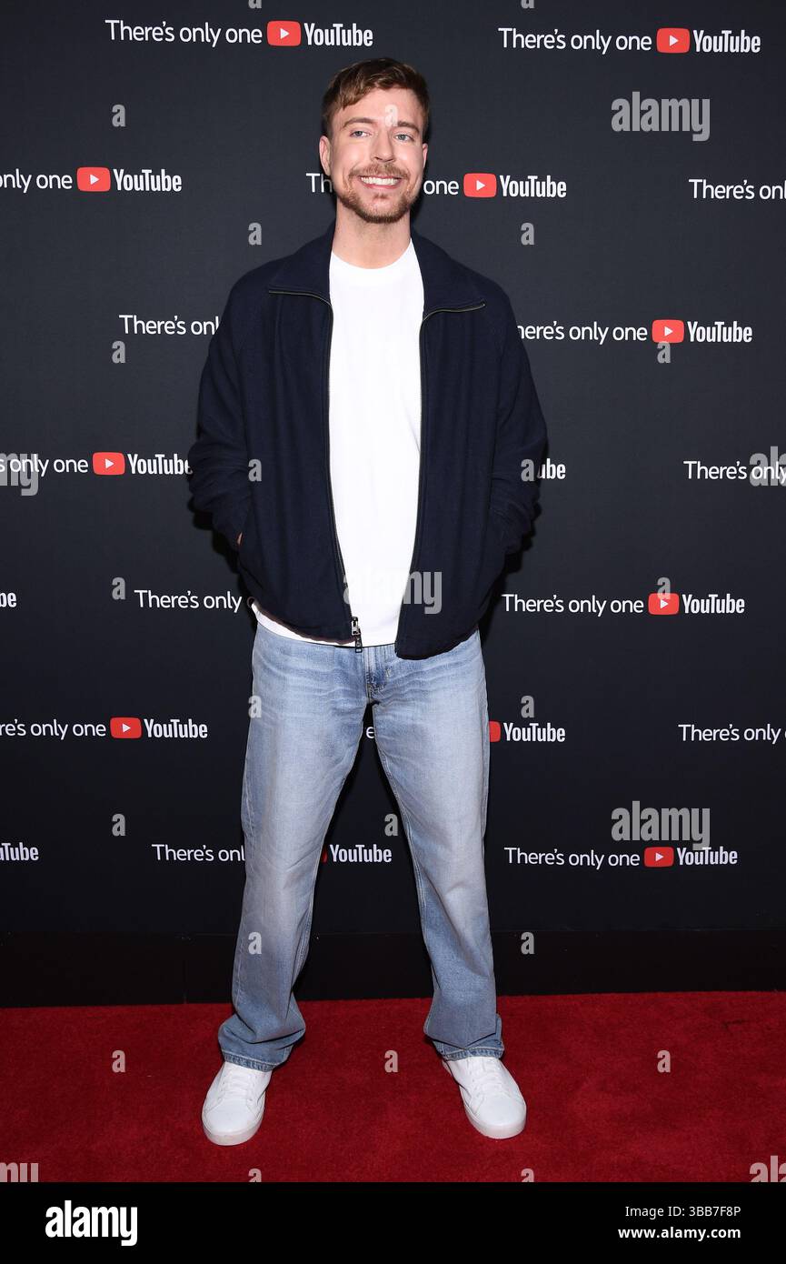 New York, USA. 14th May, 2025. James Stephen Donaldson known as MrBeast ...