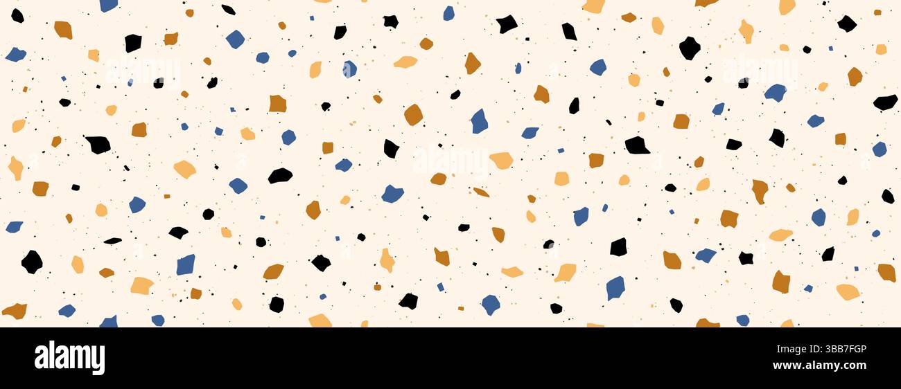 Light beige Terrazzo seamless pattern. Repeating granite stone texture ...