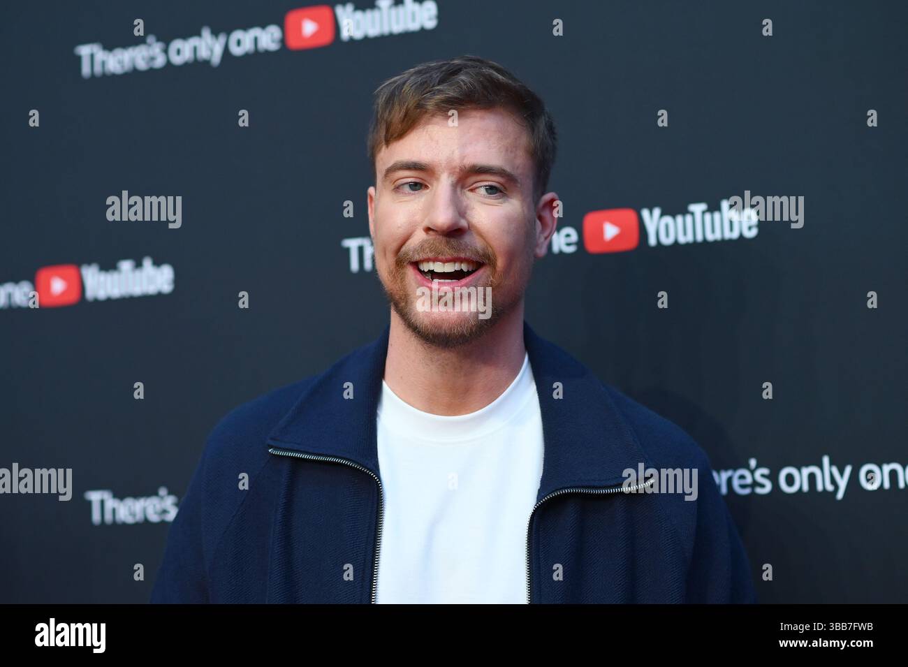 James Stephen Donaldson known as MrBeast attends YouTube Brandcast 2025 at David Geffen Hall ...