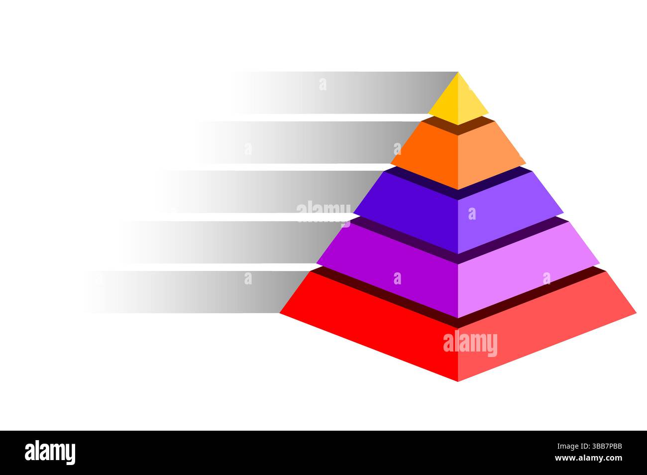 Infographic of red with orange with purple and yellow stepped geometric ...