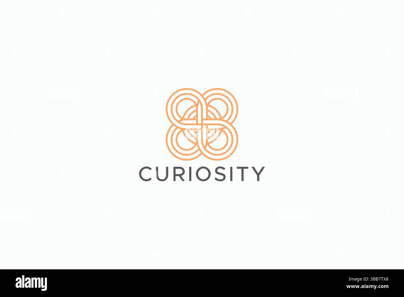 Curiosity Symbol Concept from Geometric Circle Shape Line Ornament ...