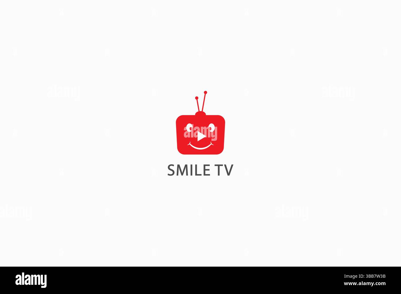Logo Smile Television with Happy Cartoon Face for Media Entertainment ...