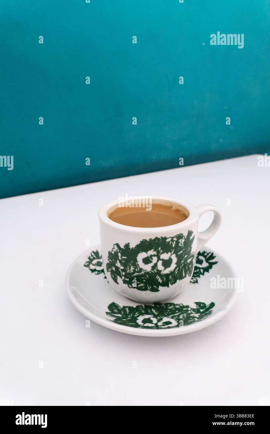 A cup of coffee. Kopitiam, traditional coffeeshop popular in Malaysia ...