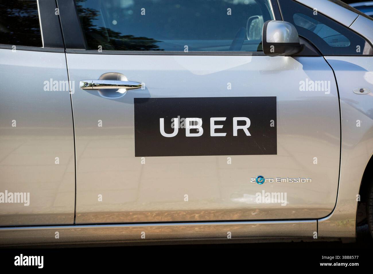 File photo dated 31/08/16 of a Nissan electric car at launch of the first Uber electric cars in ...