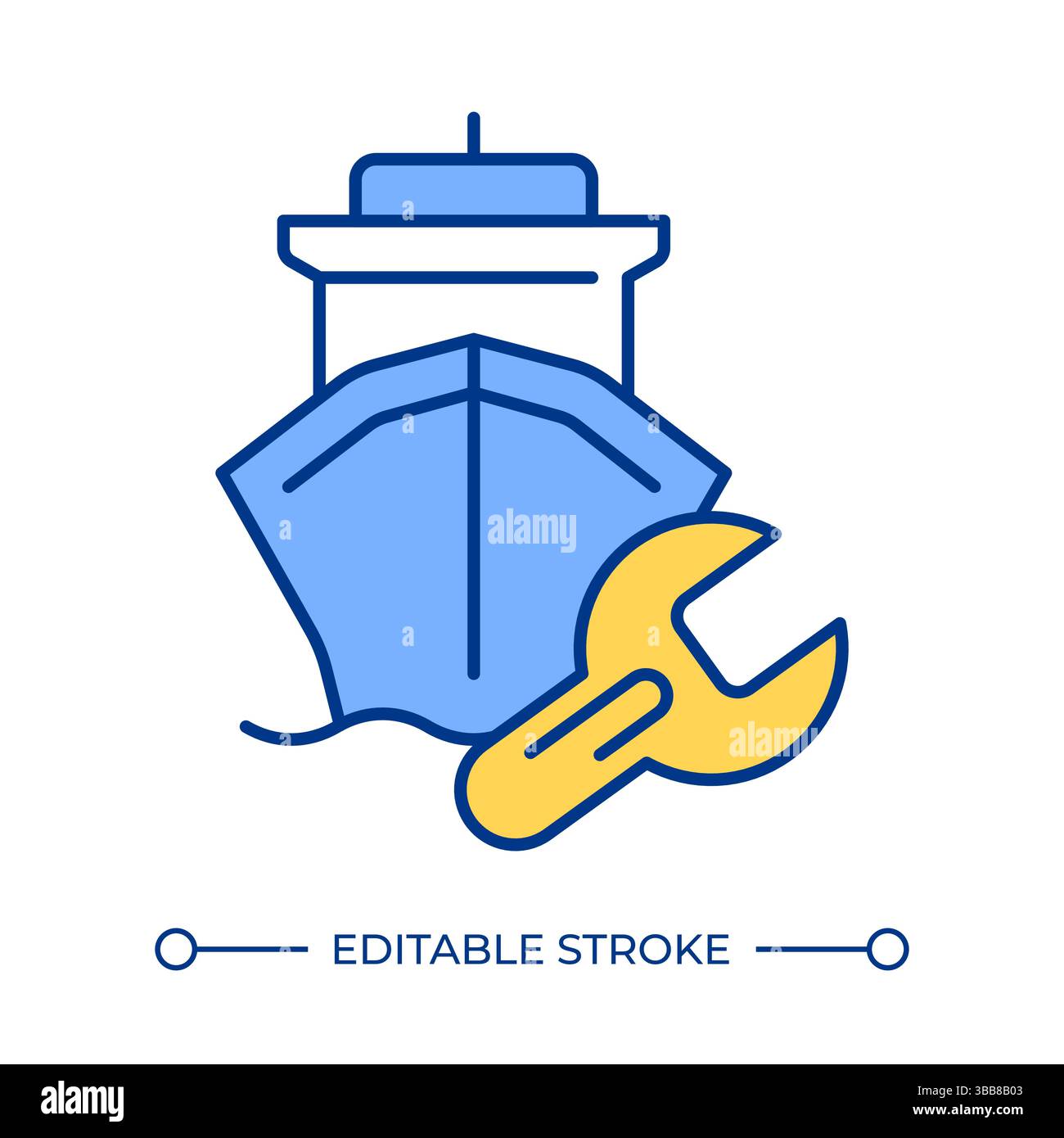 Ship Vessel Repair Line Color Icon Stock Vector Image And Art Alamy