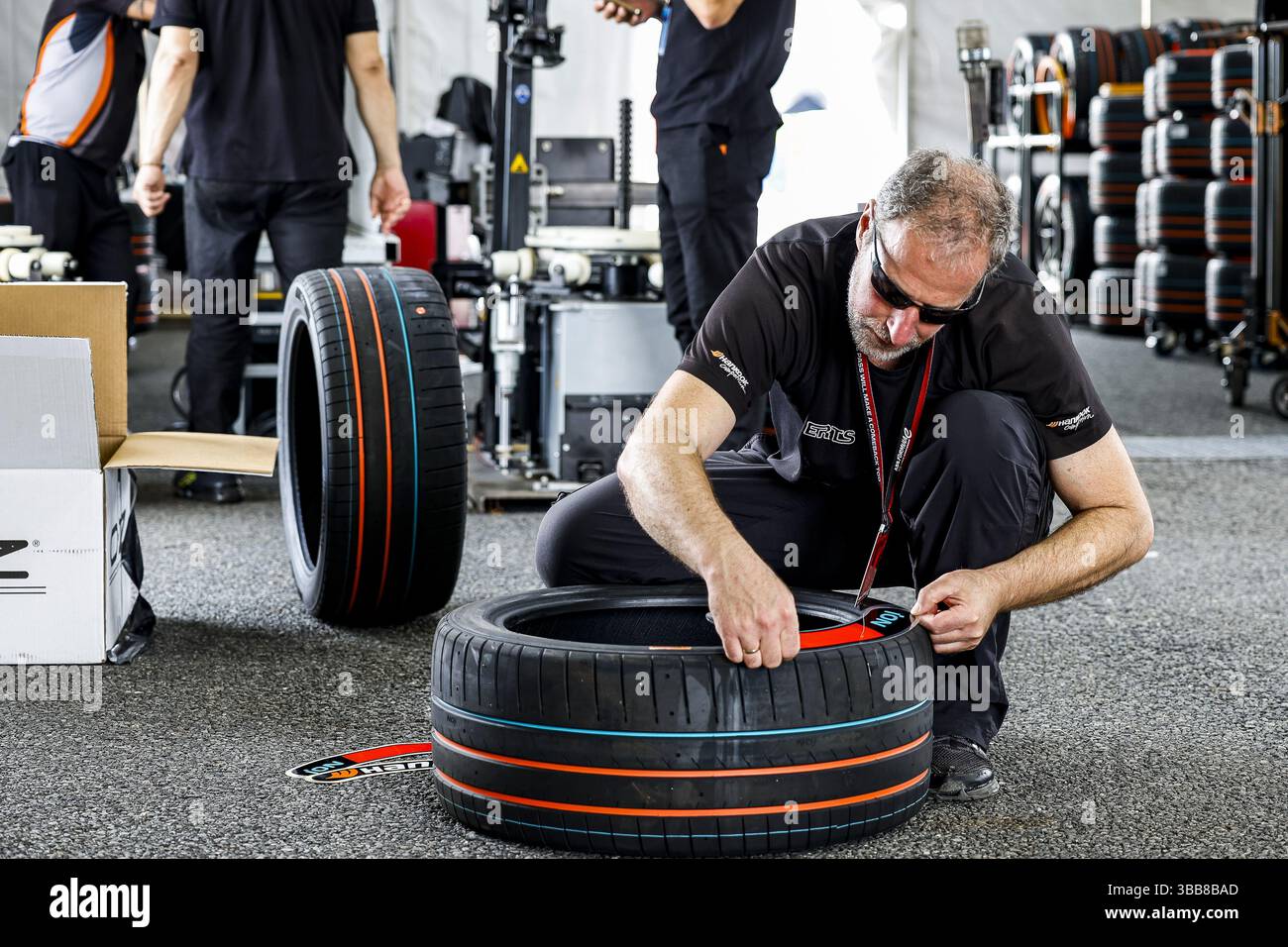 garage, box Hankook, during the Tokyo ePrix, 8th and 9th round of the ...