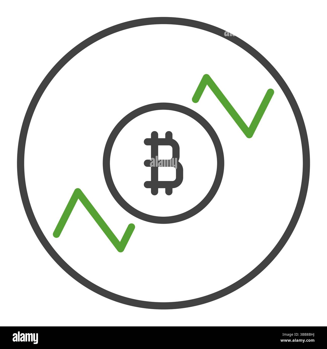 Bitcoin Long Position vector Trading concept circle shaped icon or sign ...