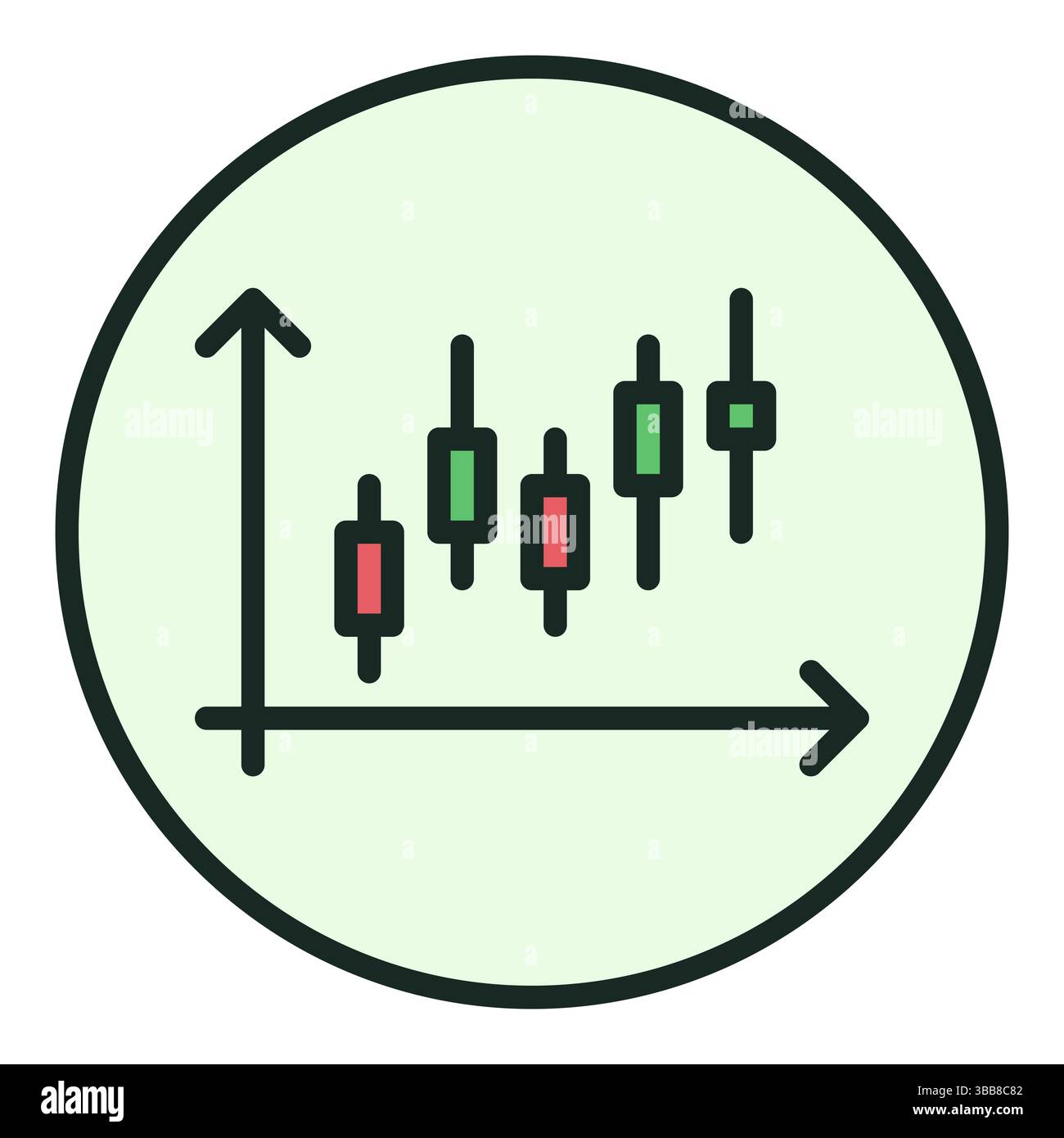 Crypto Trading Graph vector concept colored round icon or design ...