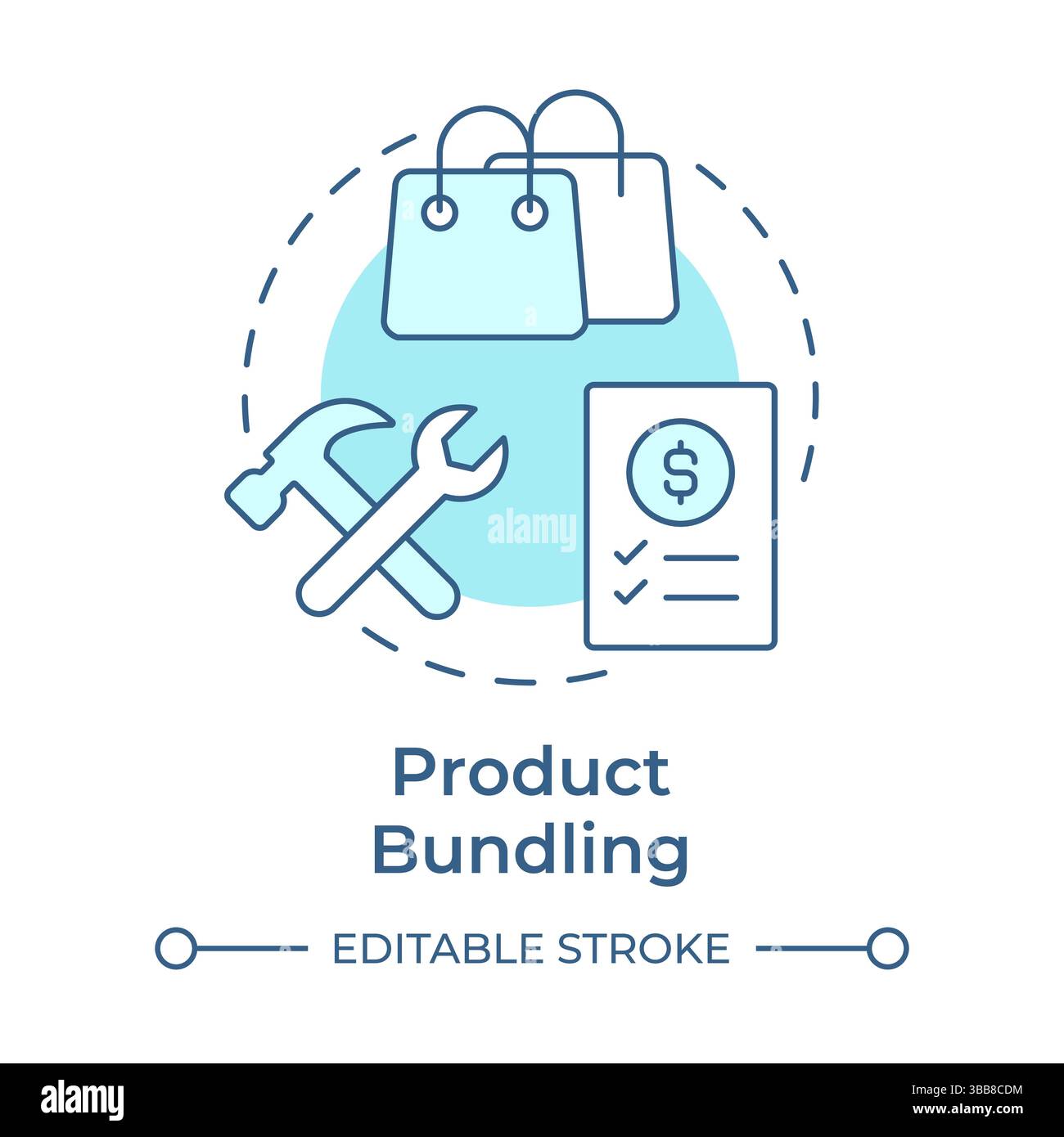 Product bundling soft blue concept icon Stock Vector Image & Art - Alamy