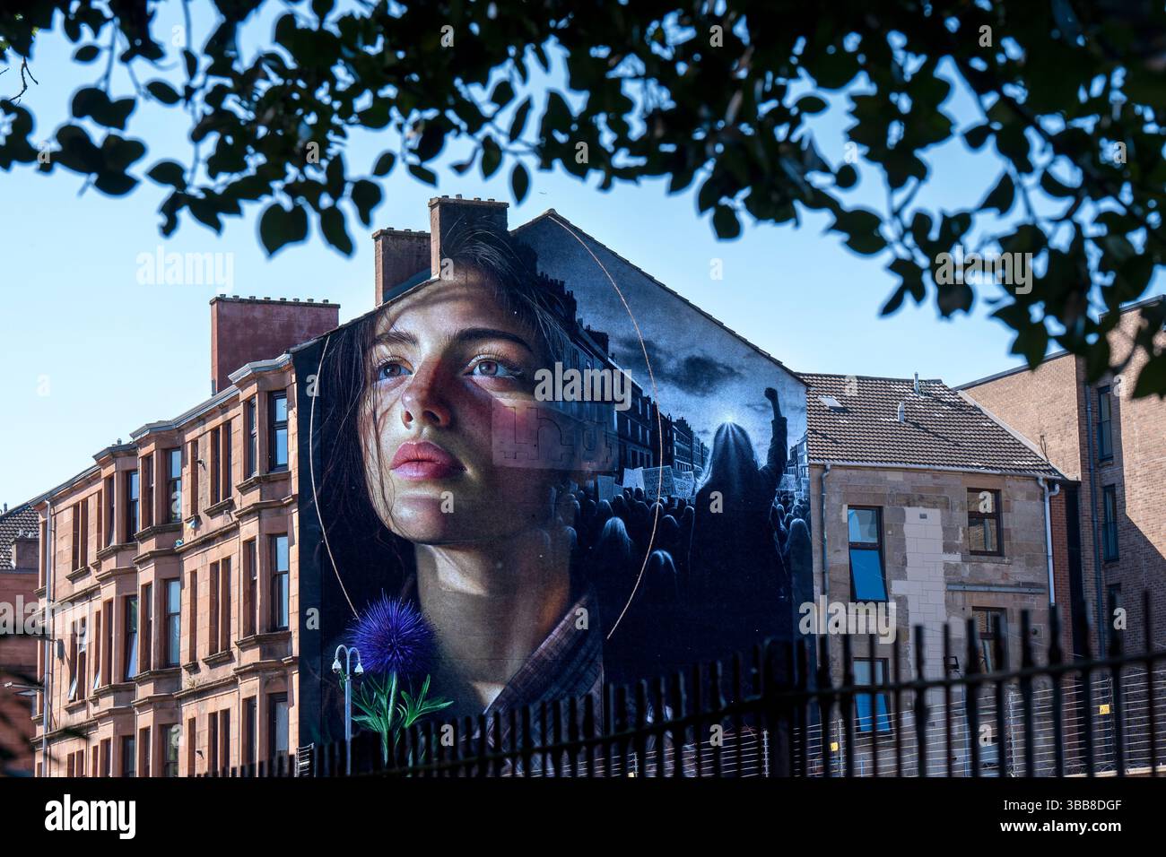 A new mural reimagining the iconic Govan activist Mary Barbour as a ...
