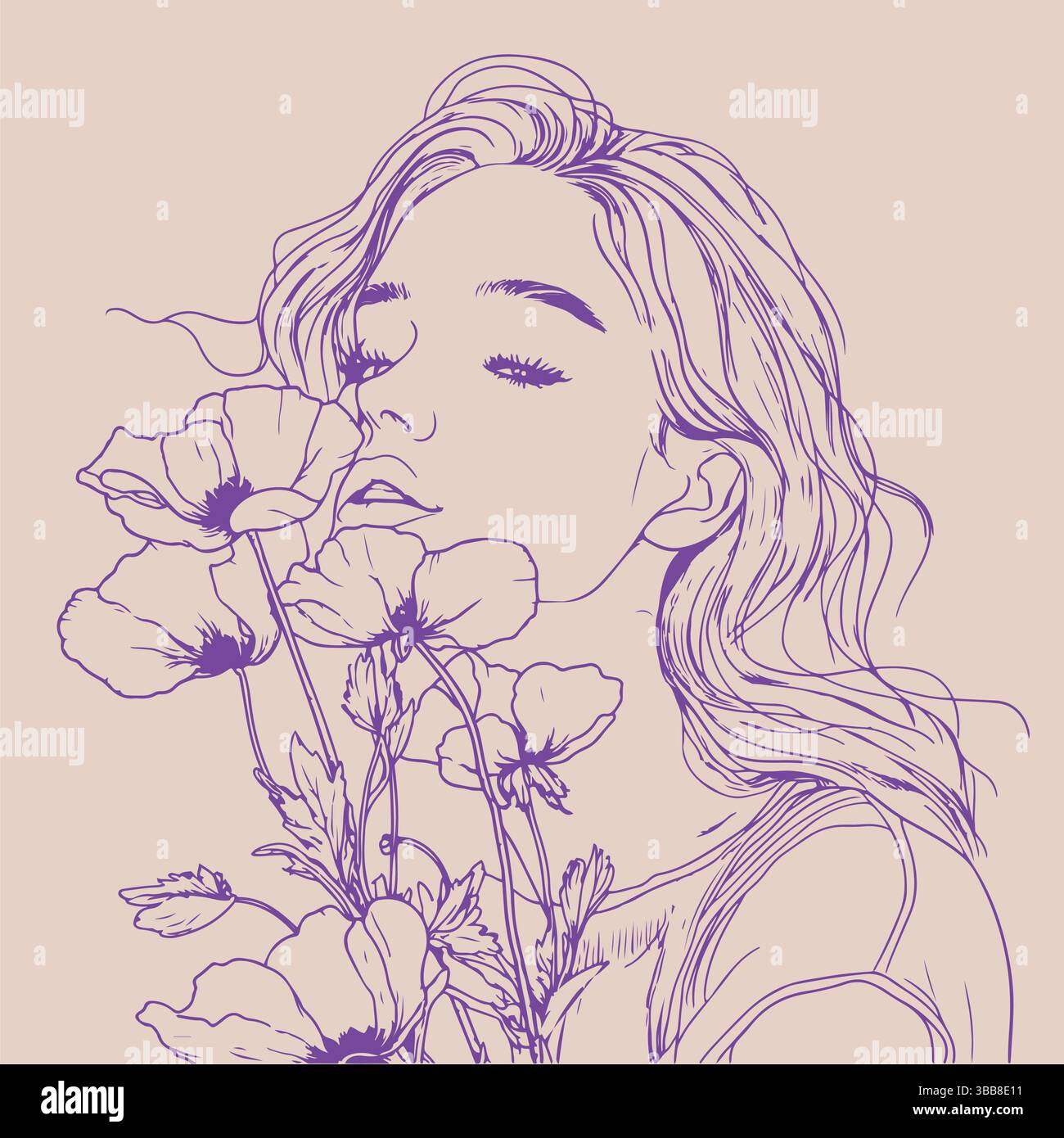 Minimalist line drawing closed Stock Vector Images - Alamy