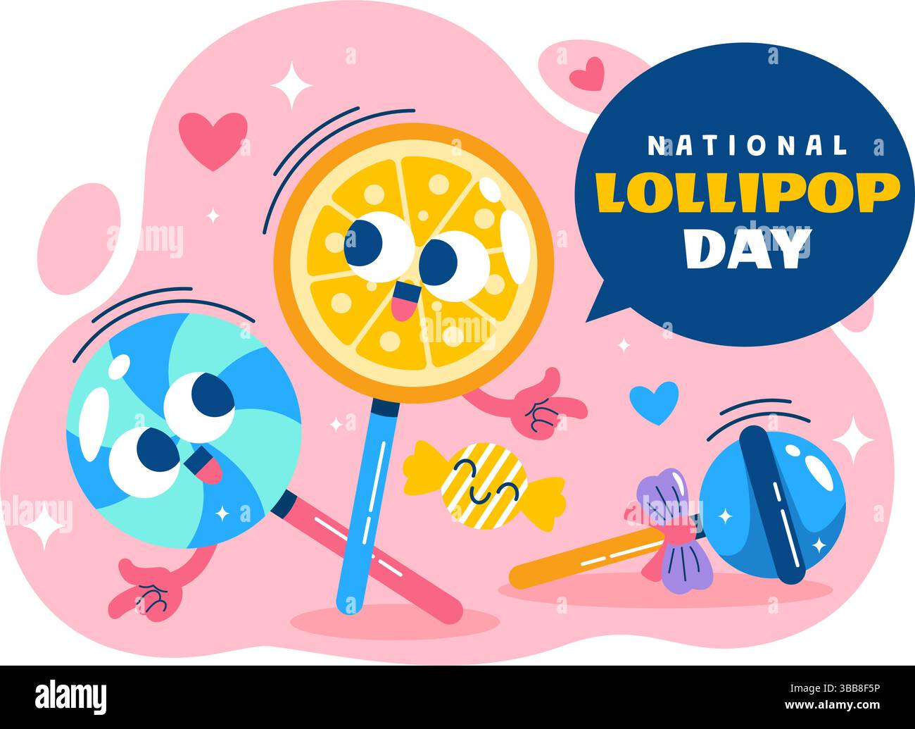National Lollipop Day Vector Illustration on 20 July Celebrating Hard ...
