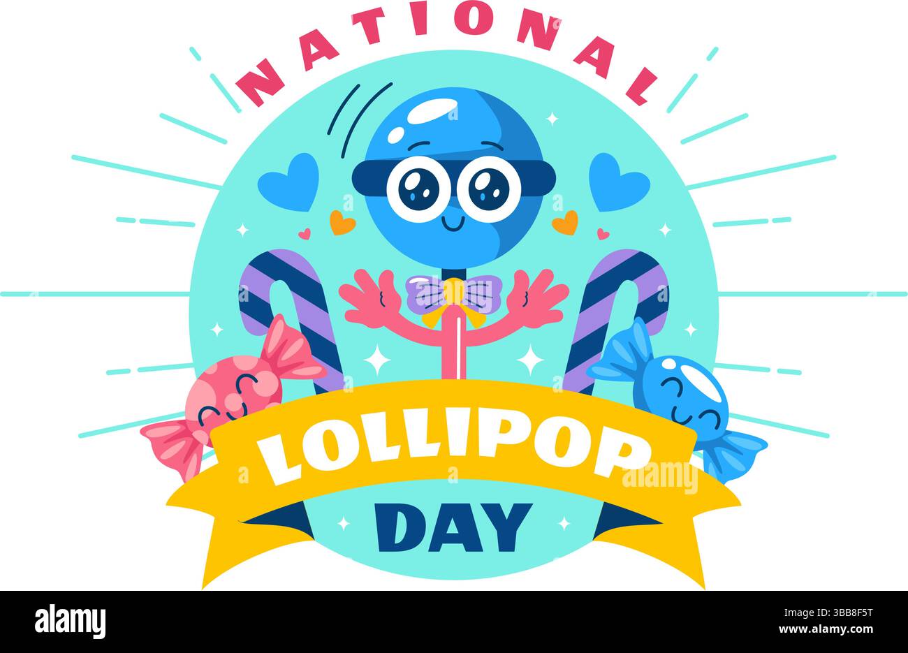 National Lollipop Day Vector Illustration on 20 July Celebrating Hard ...