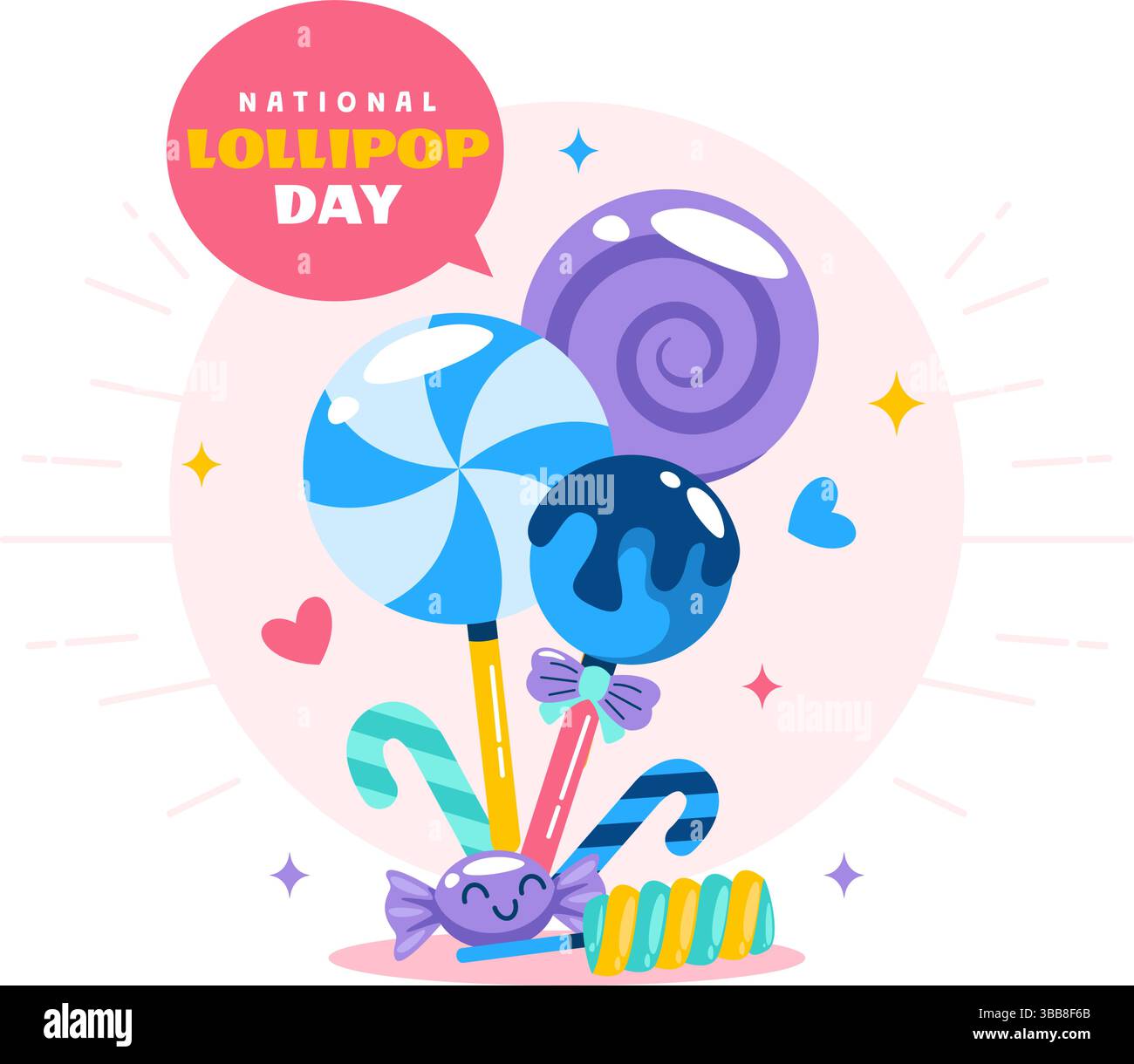National Lollipop Day Vector Illustration on 20 July Celebrating Hard ...