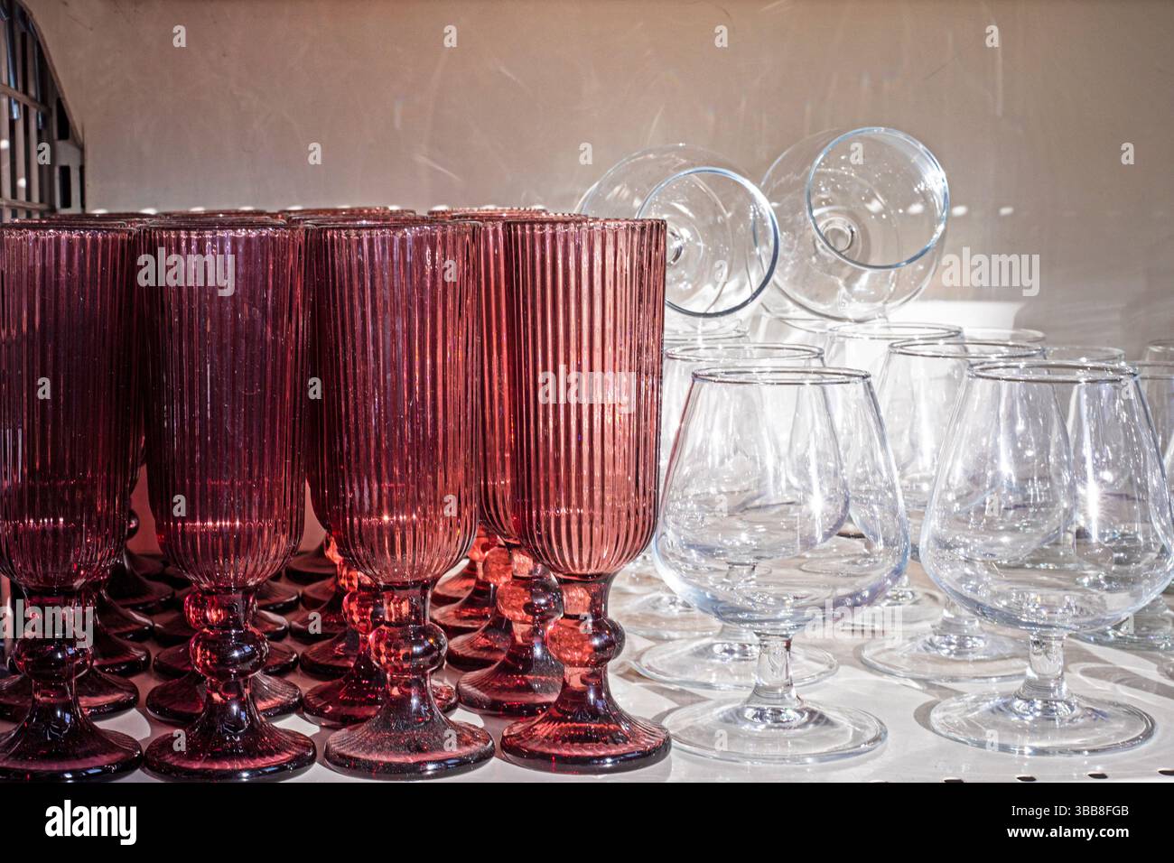 glass transparent glasses for alcoholic and soft drinks in the ...