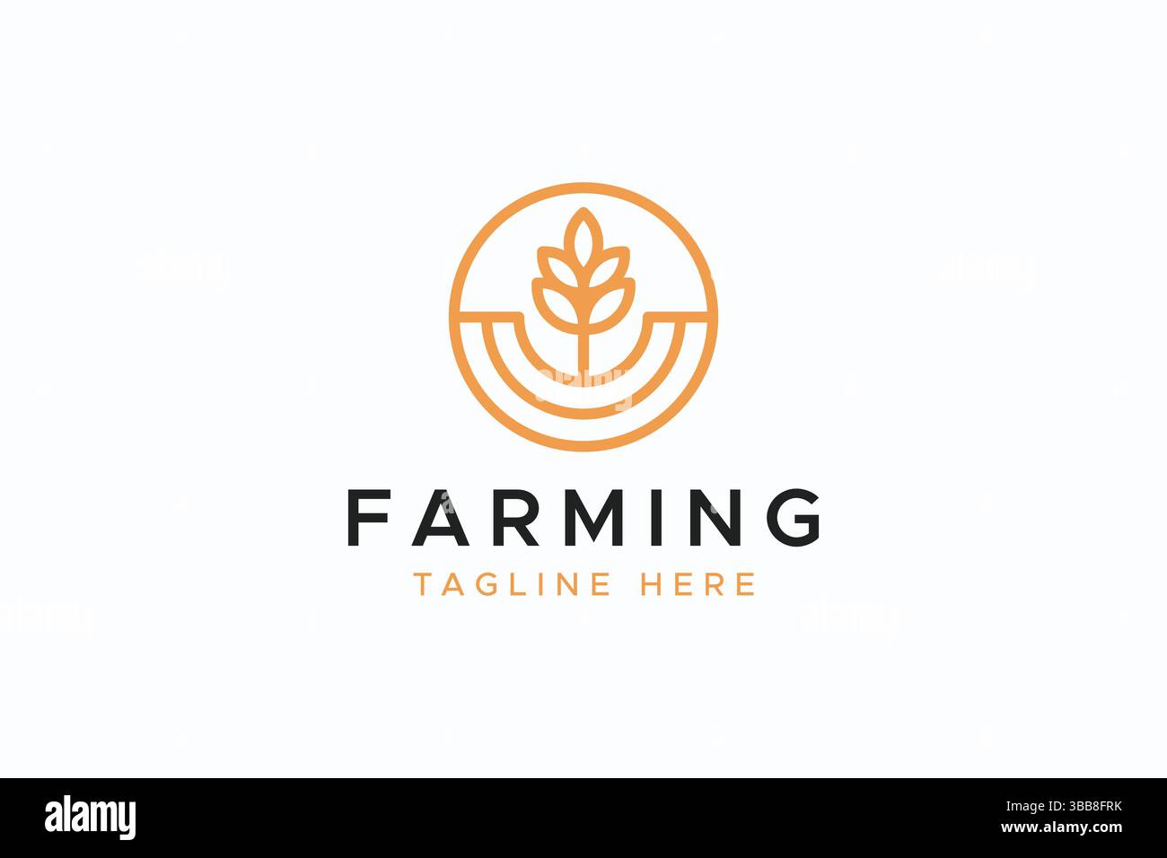 Farming Grain Wheat Simple Abstract Logo Badge Template Stock Vector ...