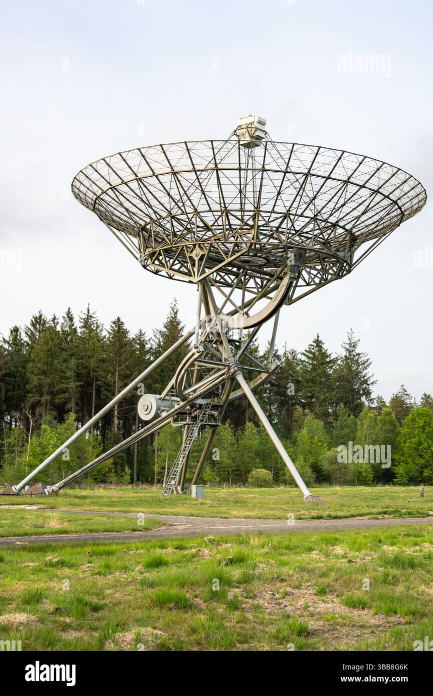 Radio telescopes of the Westerbork Synthesis Radio Telescope (WSRT) in The Netherlands. The WSRT ...