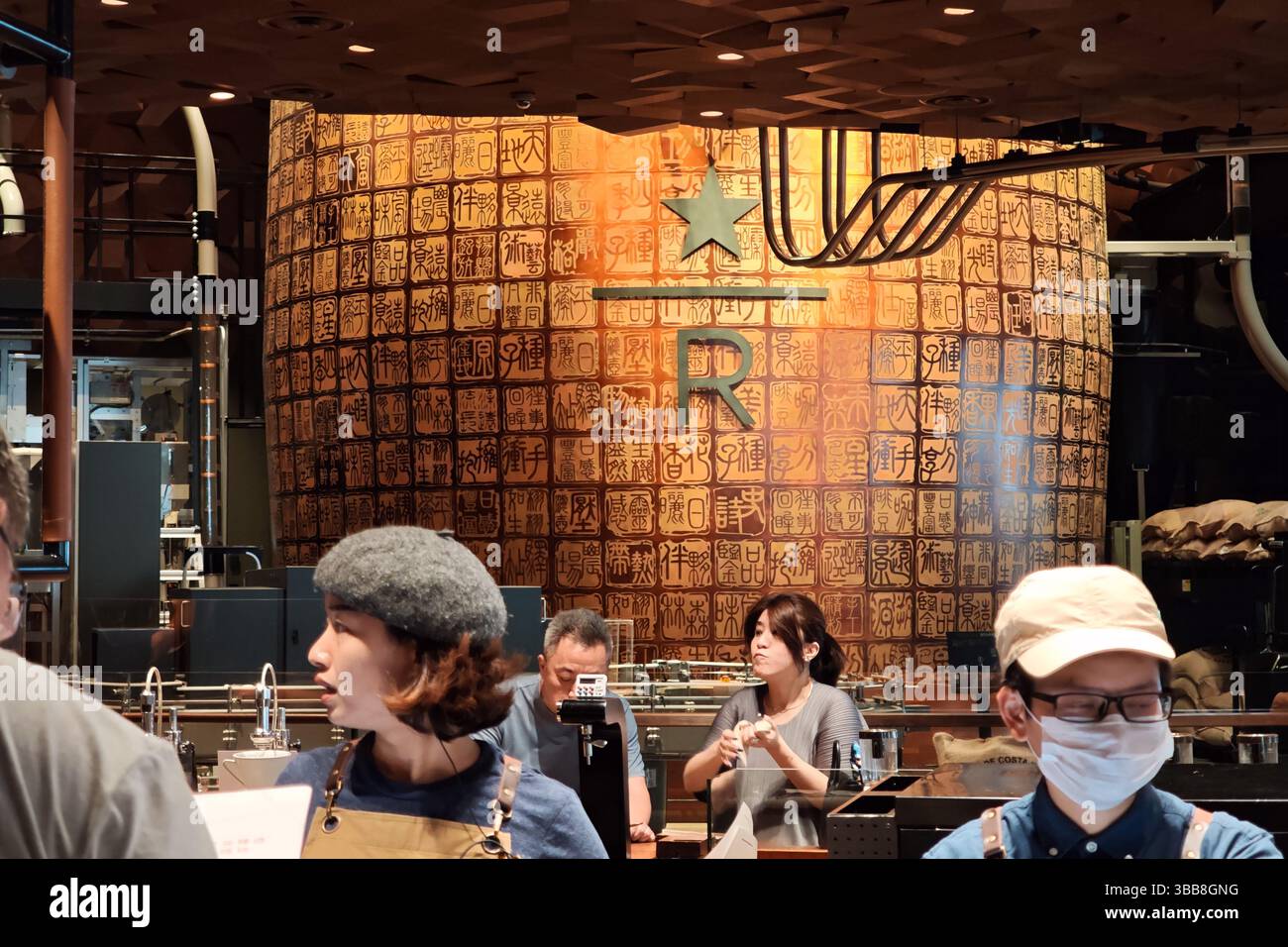 Customers are consuming in the Starbucks Reserve Roastery in Shanghai ...