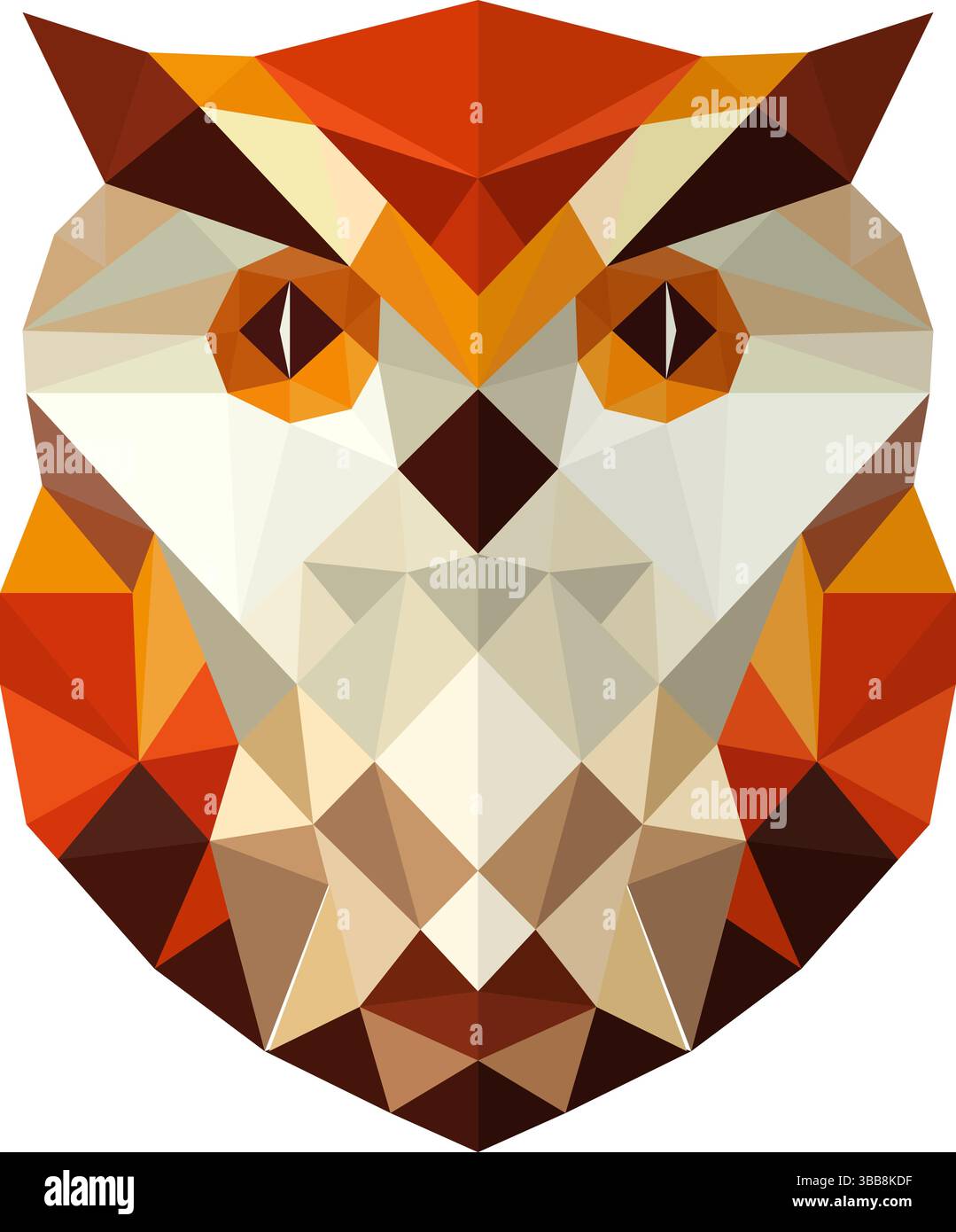 simple colorful owl illustration, flat design Stock Vector Image & Art ...