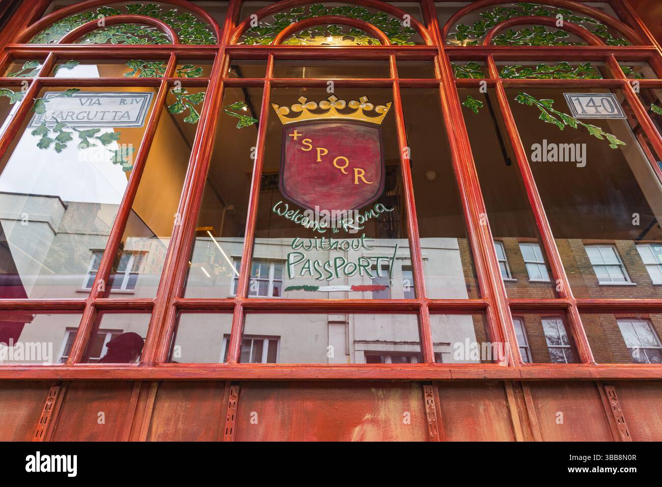 Italian Welcome Sign - Welcome to Rome Without Passport. London, UK, 1 ...