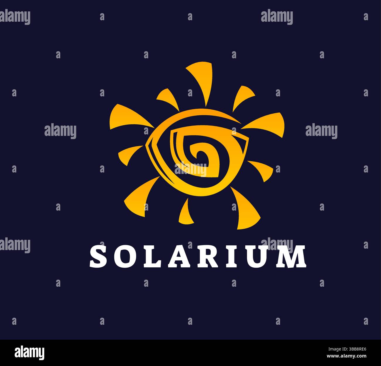 Solarium tan icon, summer beach sun symbol. Vector yellow sun with ...