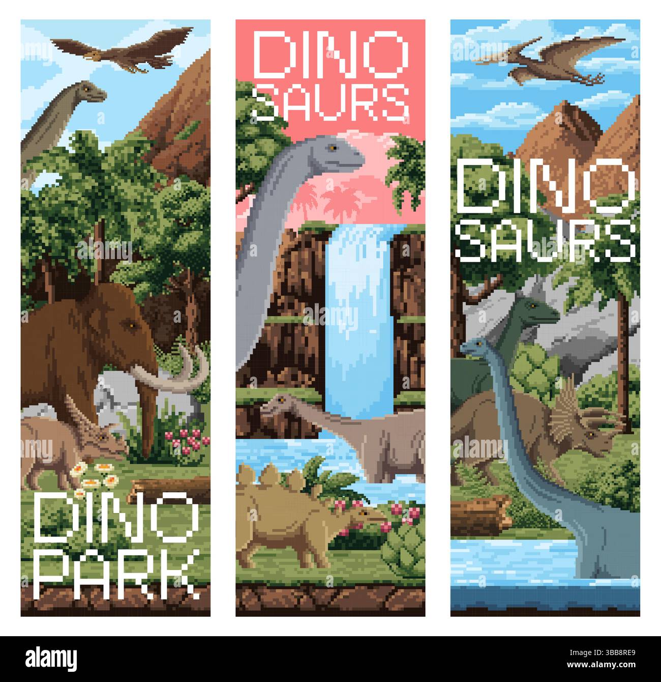Jurassic park waterfall Stock Vector Images - Alamy