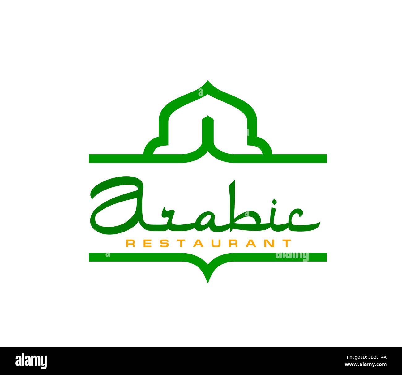 Arab restaurant icon for Arabian cuisine food and meal bar, vector ...