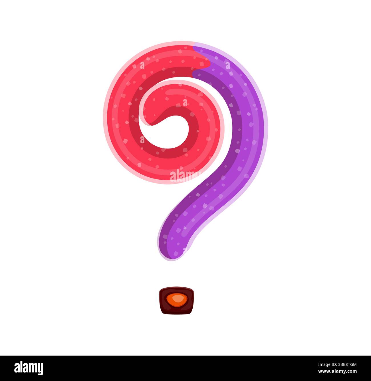 Sweet dessert font jelly candy punctuation question mark. Bakery ...